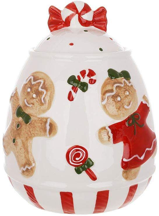 Банка керамическая Веселые Пряники 1900мл для сыпучих продуктов белая BonaDi (1174423) — купить ...