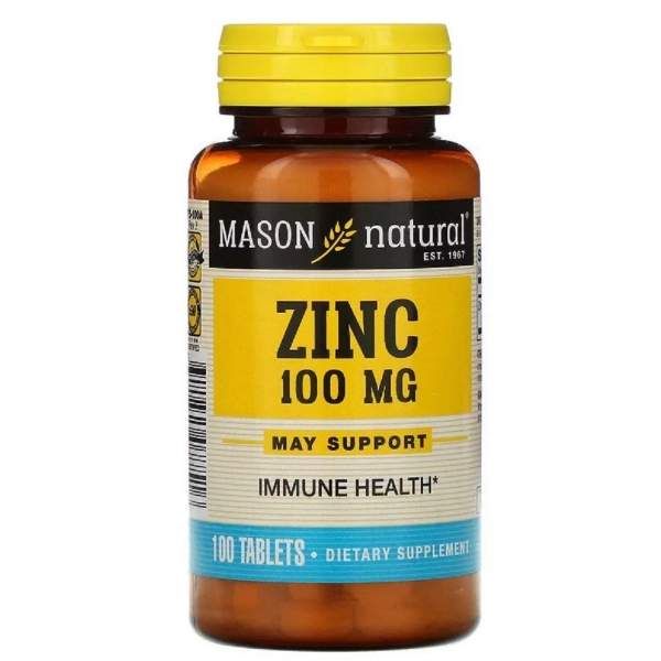 Микроэлемент Цинк Mason Natural Zinc 100 mg 100 Tabs (1184972) — купить ...
