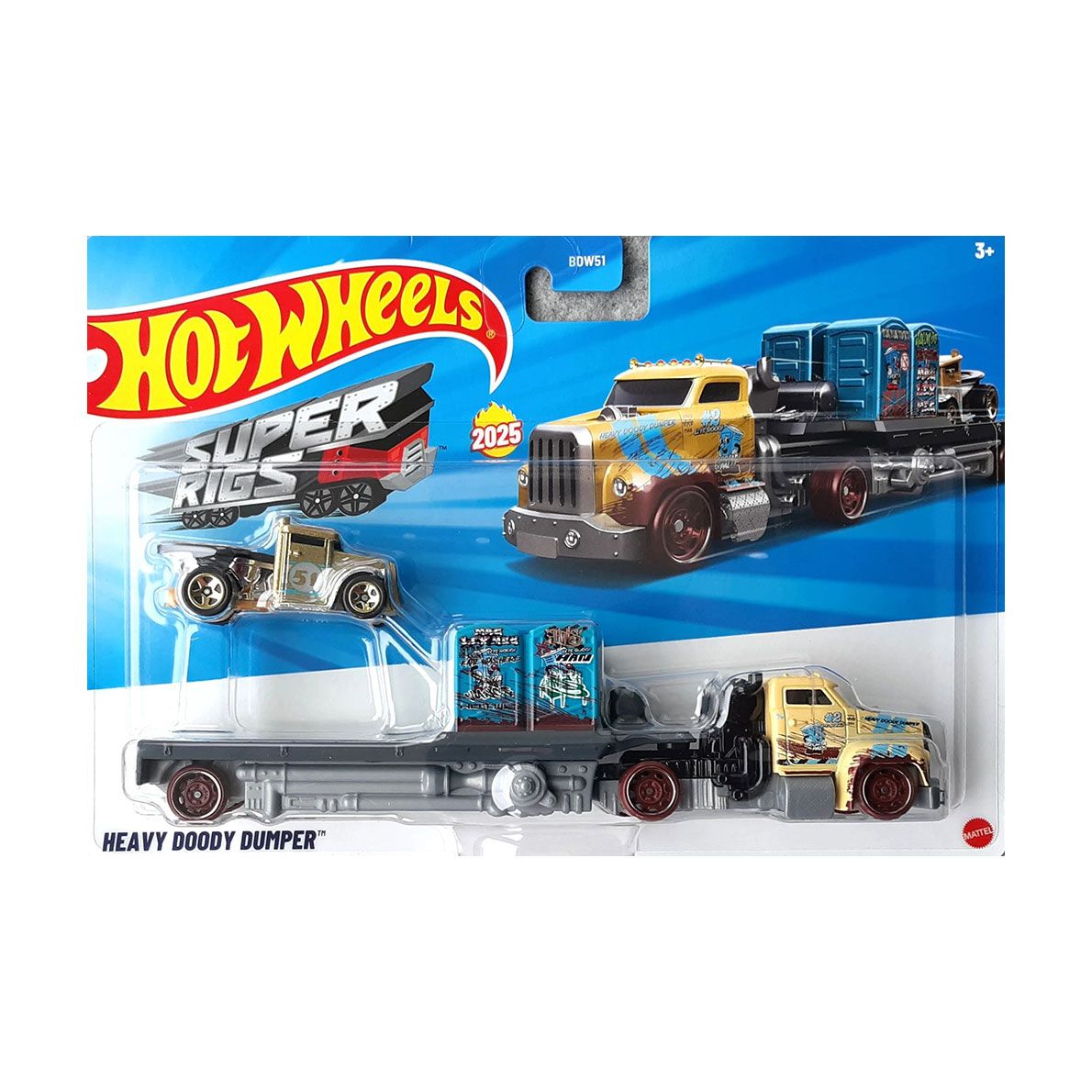 Машина дальнобойщика Hot Wheels Heavy Doody Dumper, бежевая, от 3 лет, 24*16.5*6 см (BDW51 ...