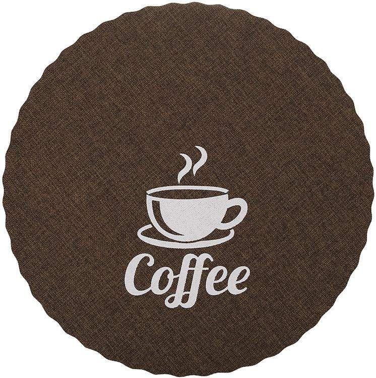 Набір 12 килимків сервіровок Doily Coffee Ø38см плеймати підтарельники коричневий BonaDi ...