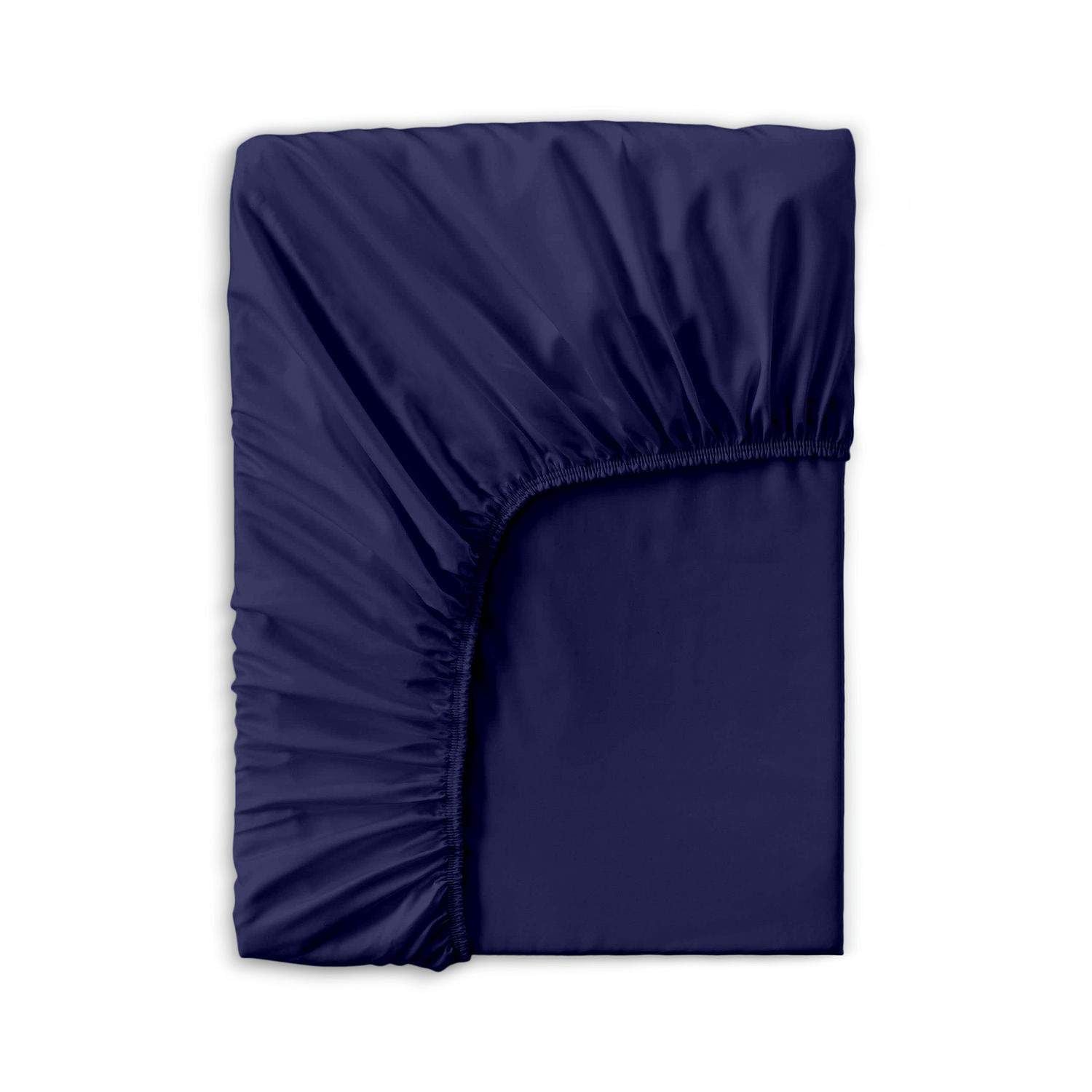Простирадло на резинці сатин 200x200 MIDNIGHT BLUE COSAS (4822052345429 ...