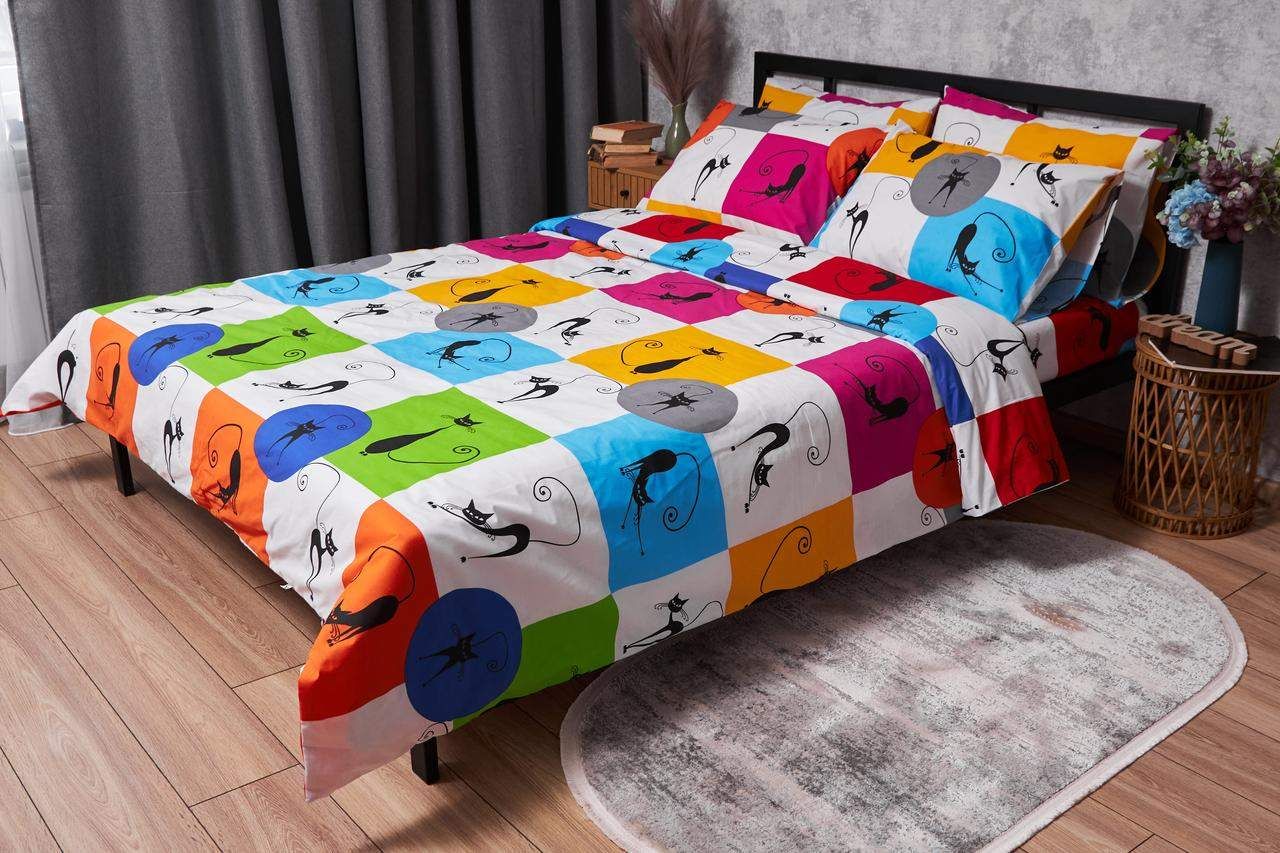 Підковдра Moon&Star Бязь Gold Люкс Cat Brawlers Полуторна 143 x 210 см ...