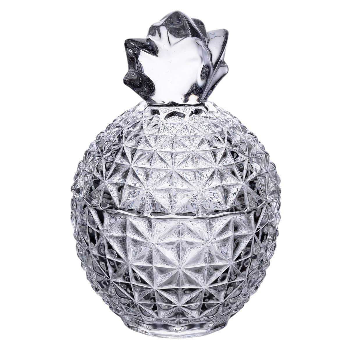 Цукерниця Yiwu скляна Ананас із кришталевого скла з кришкою Hp 4 112 1204853 — купити на Eva