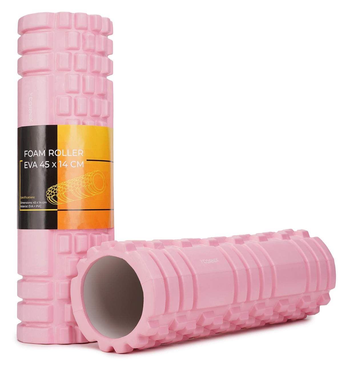 Масажний ролик 45х14 см Cornix Світло-рожевий (2000002601029) (1207202 ...