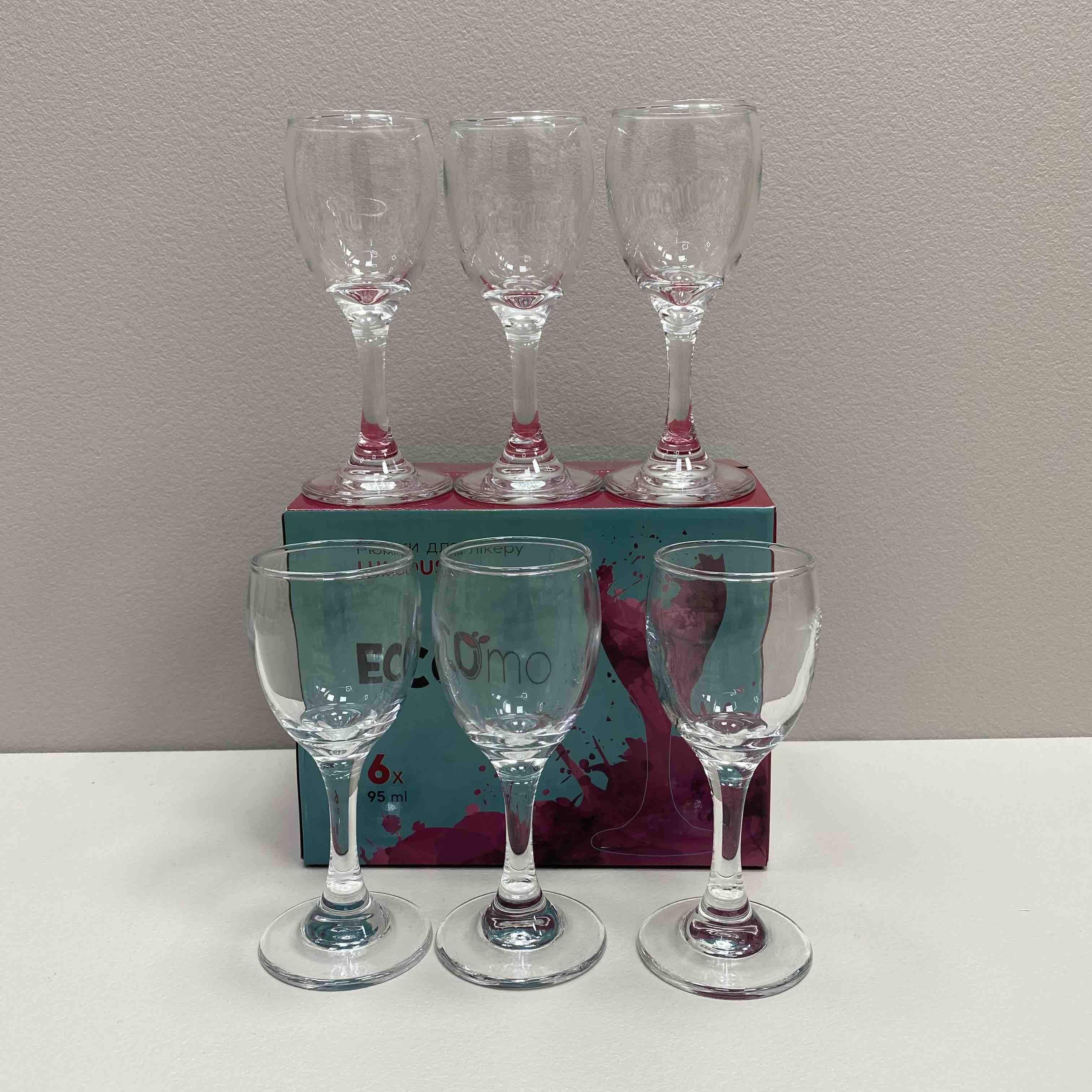 Набор рюмок на ножке 6 шт 95 мл Ecomo Lumous GB08F3988 (1225438 ...