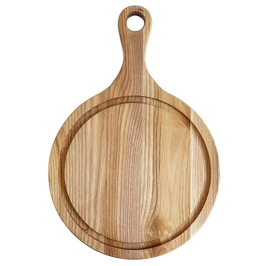 Доска кухонная деревянная с ручкой d 30см (1226787) — купить на EVA.UA ...