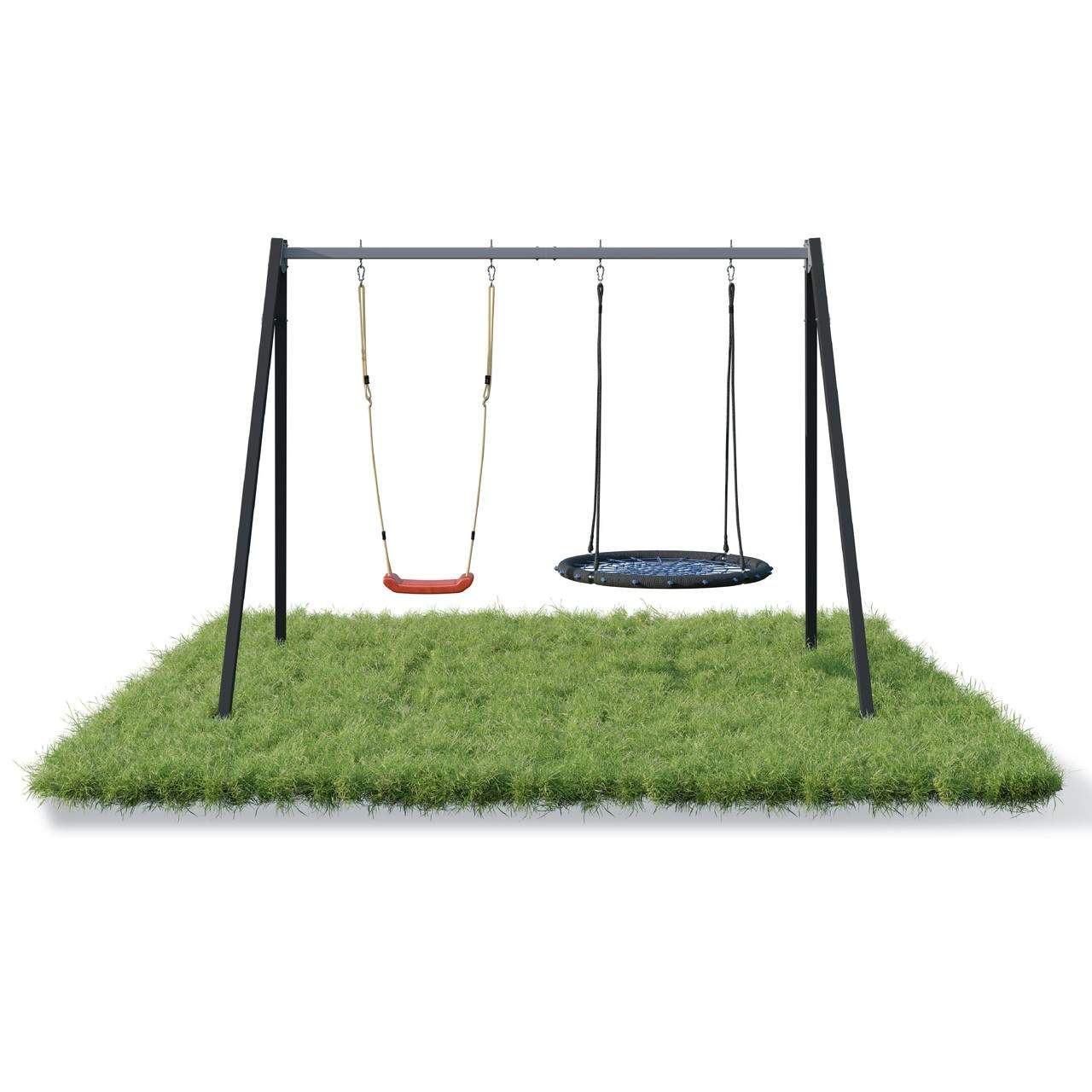 Стойка для подвесной качели WCG 2 Play Frame Двухместная + Качели гнездо + пластиковые качели ...