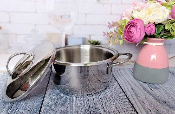 Каструля 2,3 л (18 х 10 см) кришка сталева OMS Kinox-18-2,3л (1238707 ...