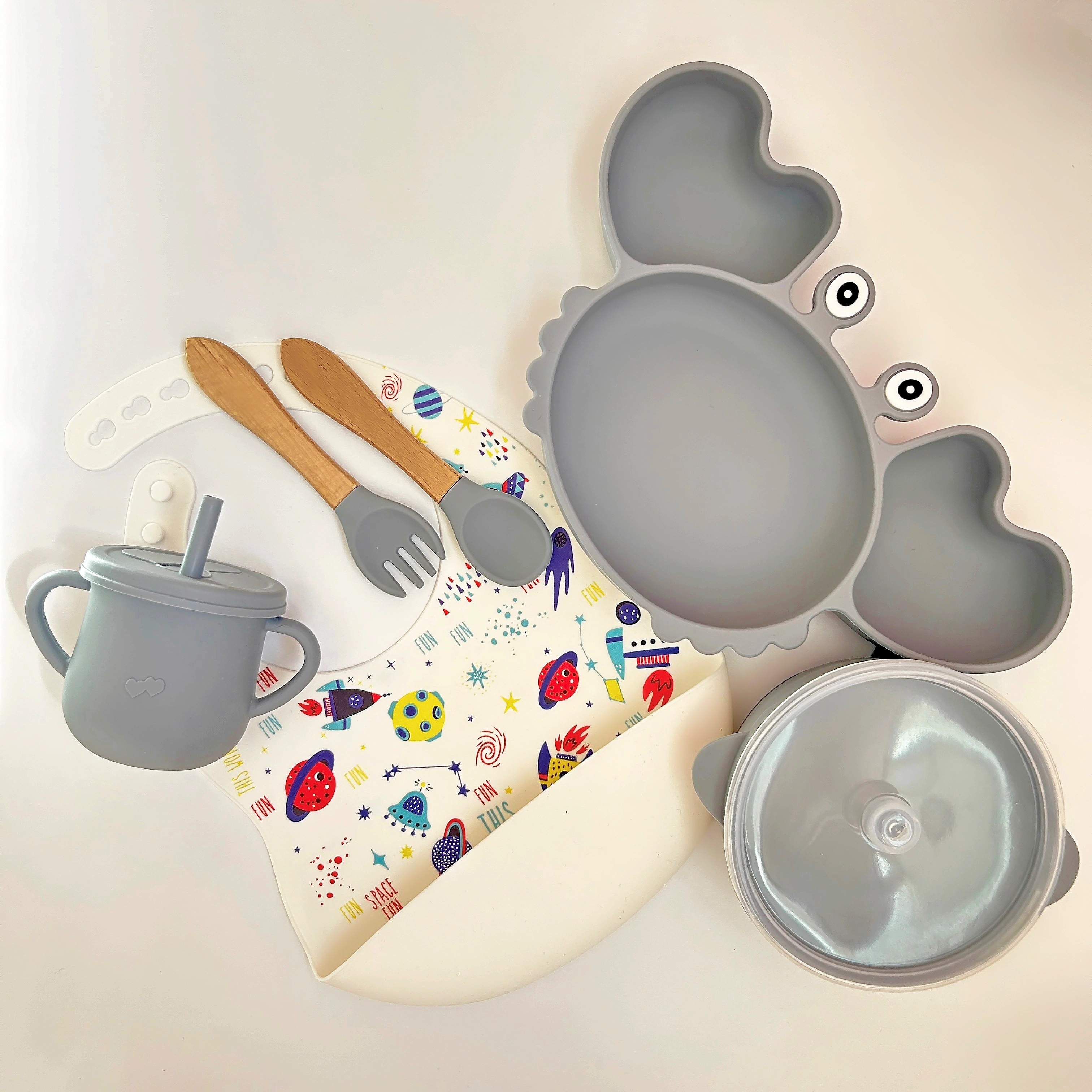 Посуд для прикорму набір Krpr Img E4749 краб принт дерево Y18 Newsun New 1246284 — купить на