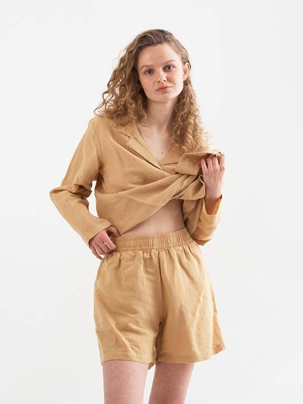 Домашні шорти з льону Lotus Home - Bruma гірчичний XL (1246748 ...