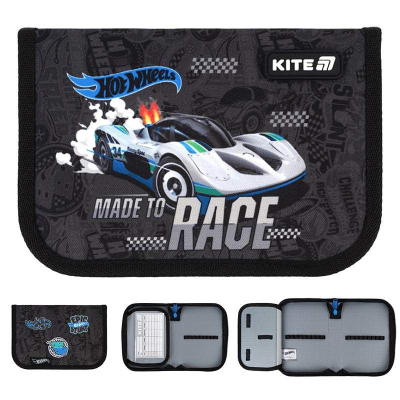 Пенал без наповнення Kite Hot Wheels HW25-621, 1 відділення, 1 відворот 4063276196194 (1259225 ...