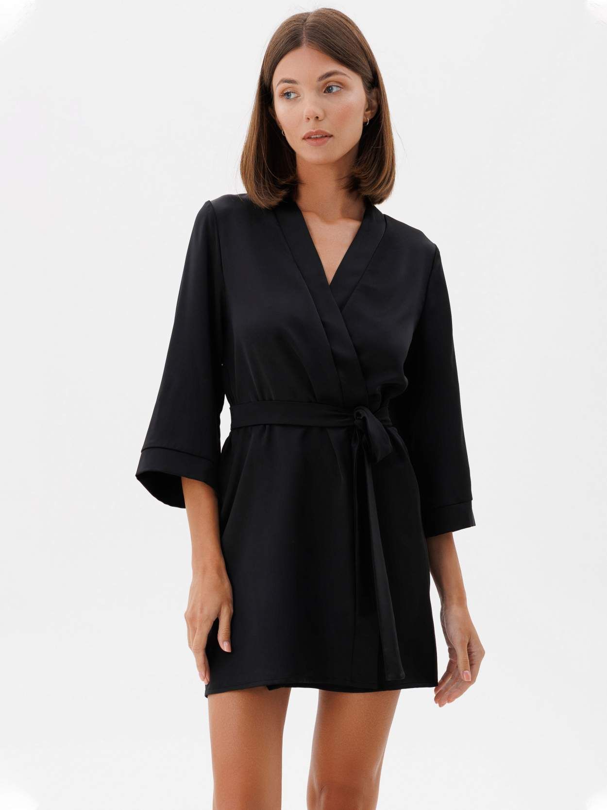 Халат домашній Leinle Black Swan 1657 L Чорний (21881) (1273742 ...