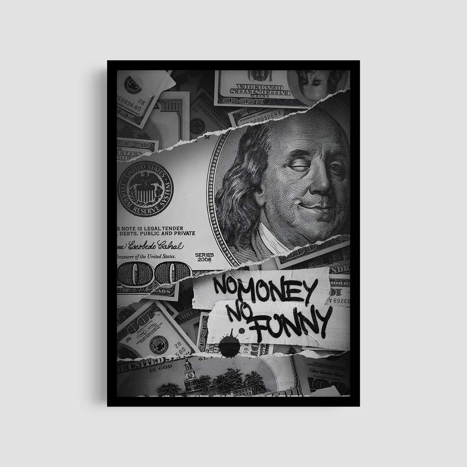 Постер Roomy "Money Tony" Біла рамка з глянцевим склом A1 (84.1x59.4 cm ...