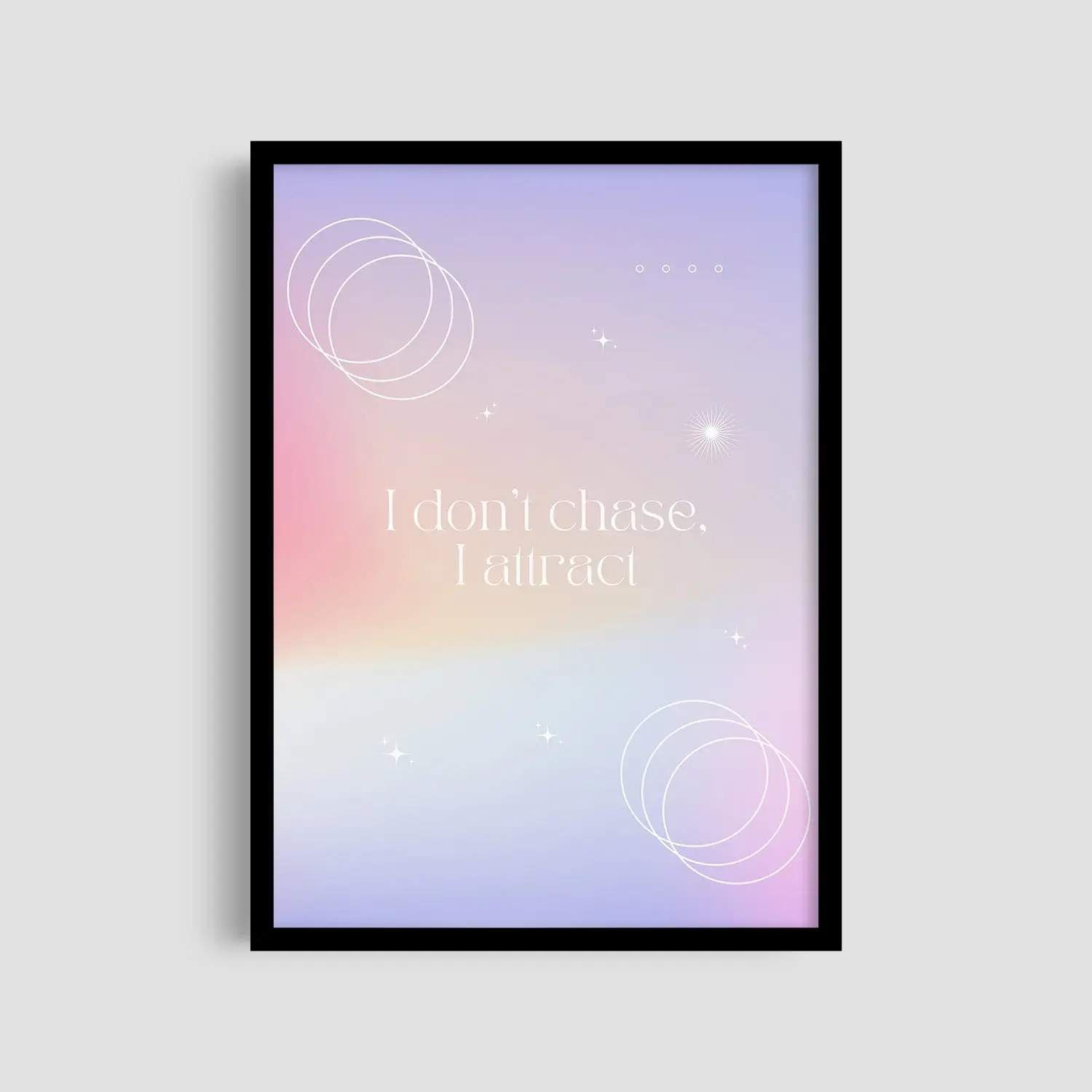 Постер Roomy "Don't Chase, Attract" Без рамки A1 (84.1x59.4 cm ...