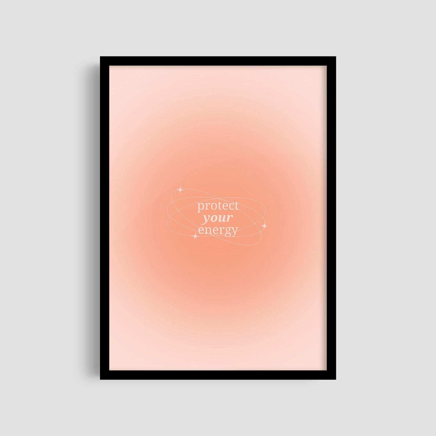 Постер Roomy "Positive Energy" Чорна рамка з глянцевим склом A4 (29 ...