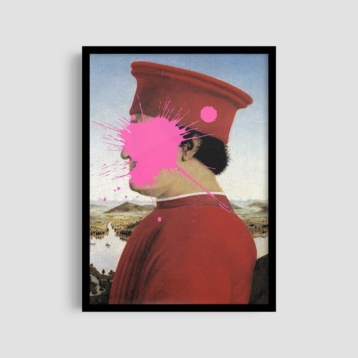 Постер Roomy "Pink Explosion" Чорна рамка з глянцевим склом A3 (42x29.7 ...