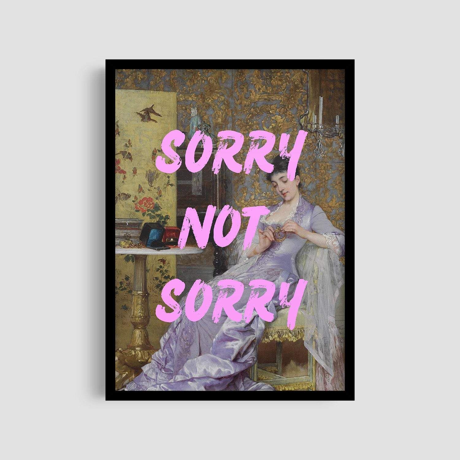Постер Roomy "Sorry Not Sorry" Без рамки A2 (59.4x42 cm.) (1308740 ...
