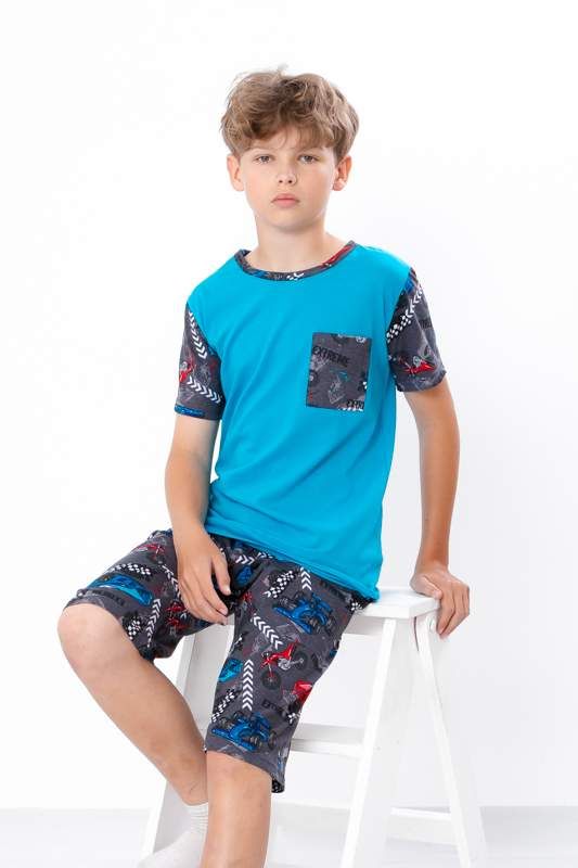 Піжама для хлопчика (підліткова) Носи своє 164 Антрацит (p-5846-201871 ...