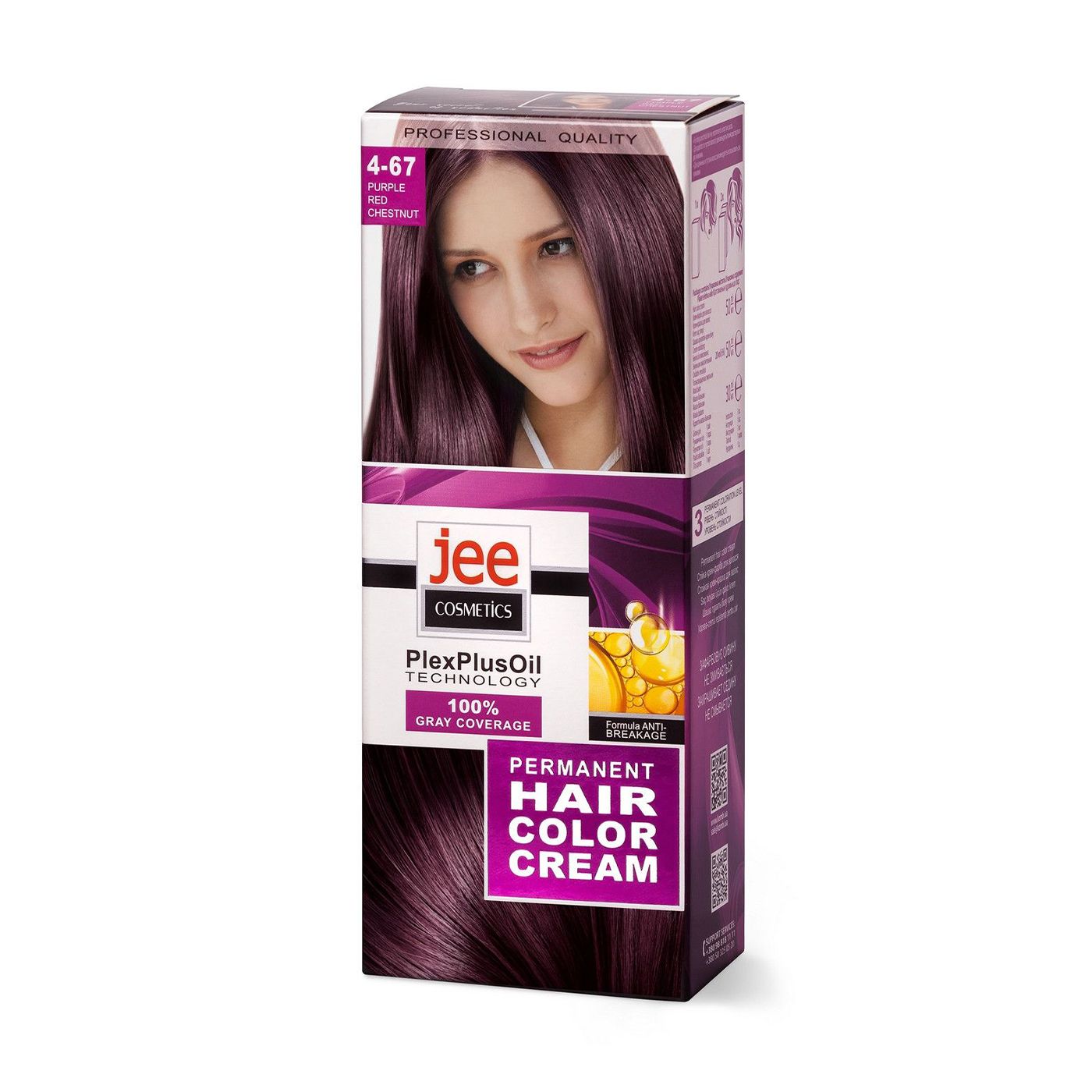Стійка крем-фарба для волосся Jee Cosmetics Permanent Hair Color Cream ...