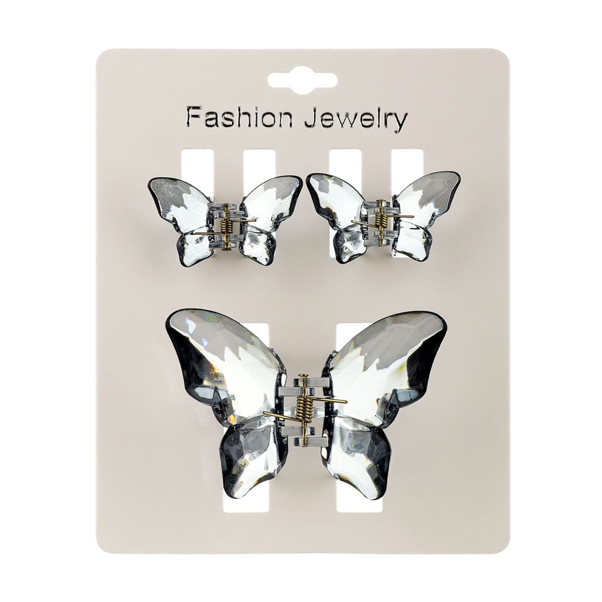 Набор заколок-крабов для волос Chacott Hair Clip Set Crystal, Grey, 3 шт - купить на EVA.UA