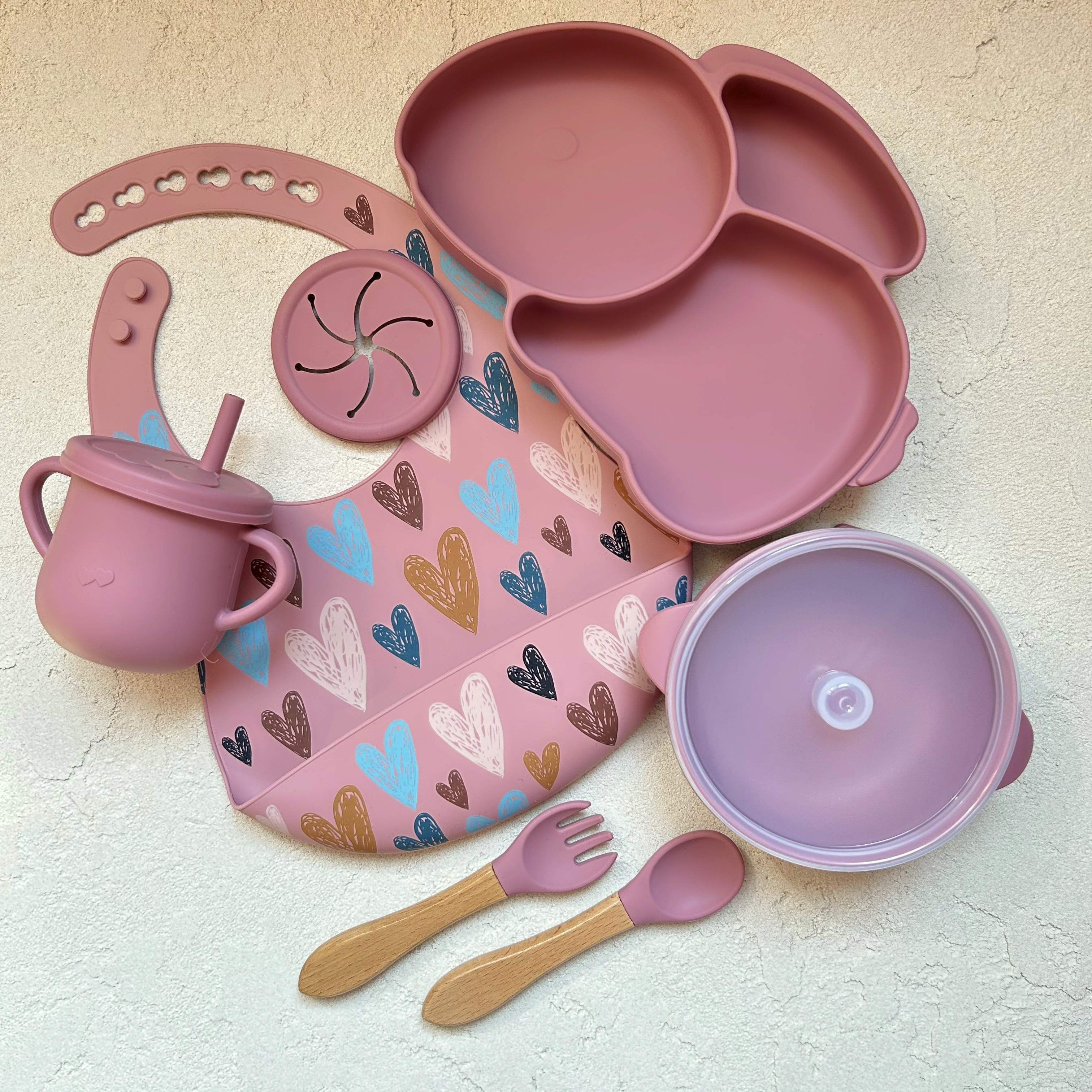 Набір дитячого посуду RA 2493 кролик принт дерево Y19 Newsun new ...