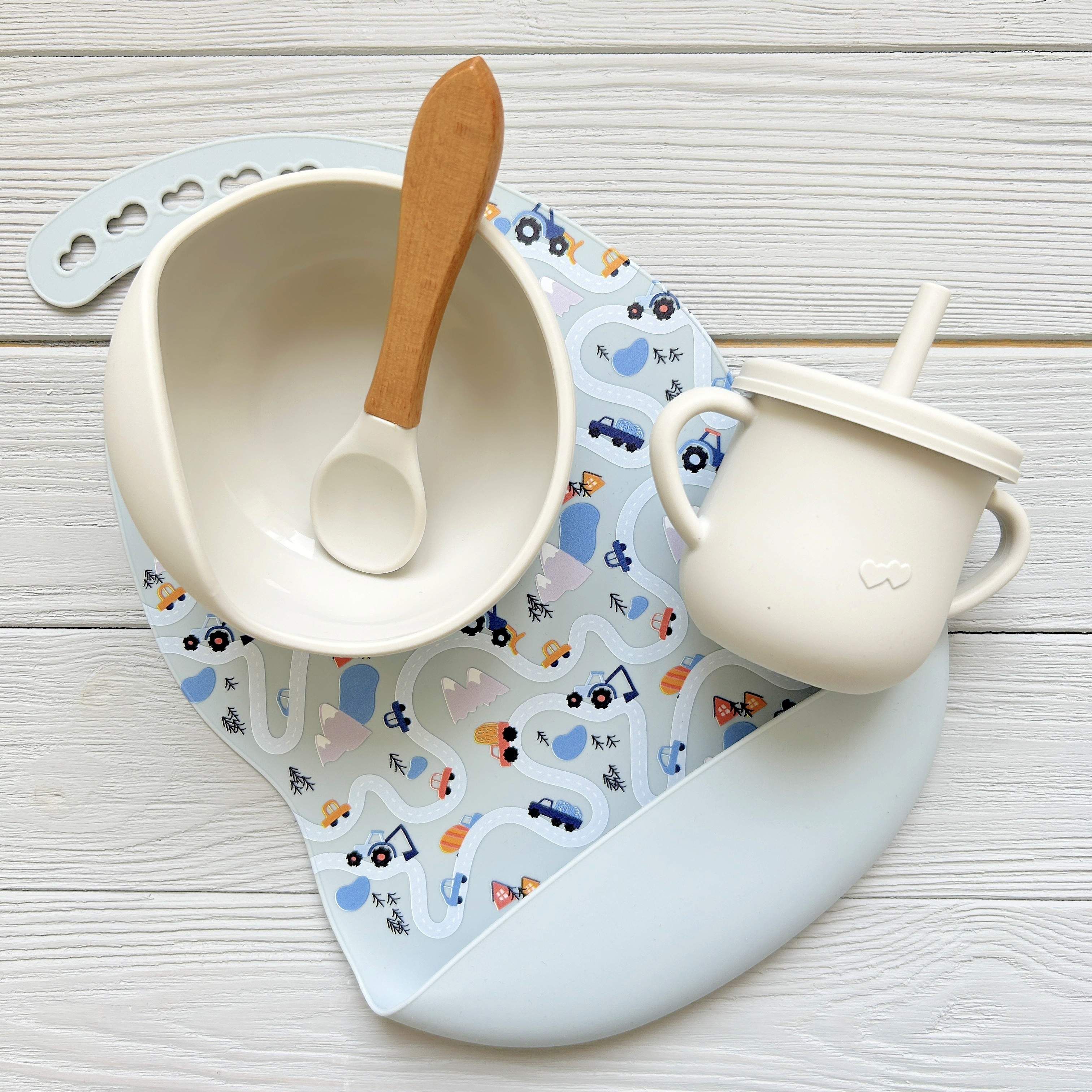 Міні набір посуду для прикорму img_e0601 Y23 білий силіконовий Newsun ...