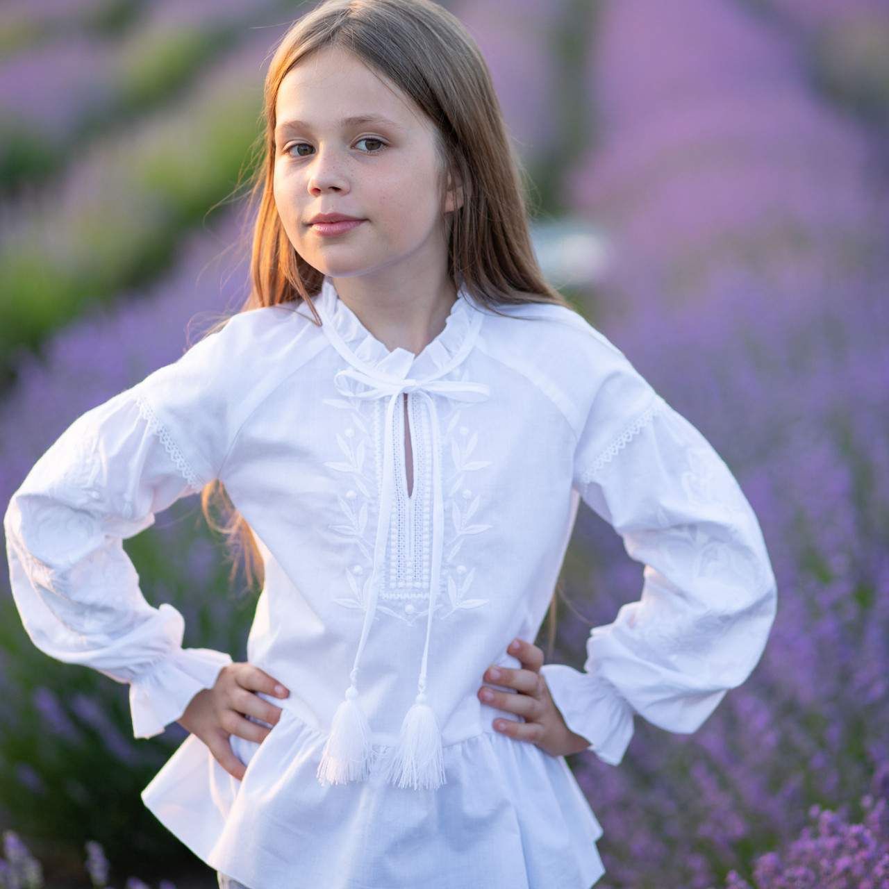 Блузка для дівчаток біла Едельвіка ( 137-22/00 ) Р140/10Y (1327819 ...