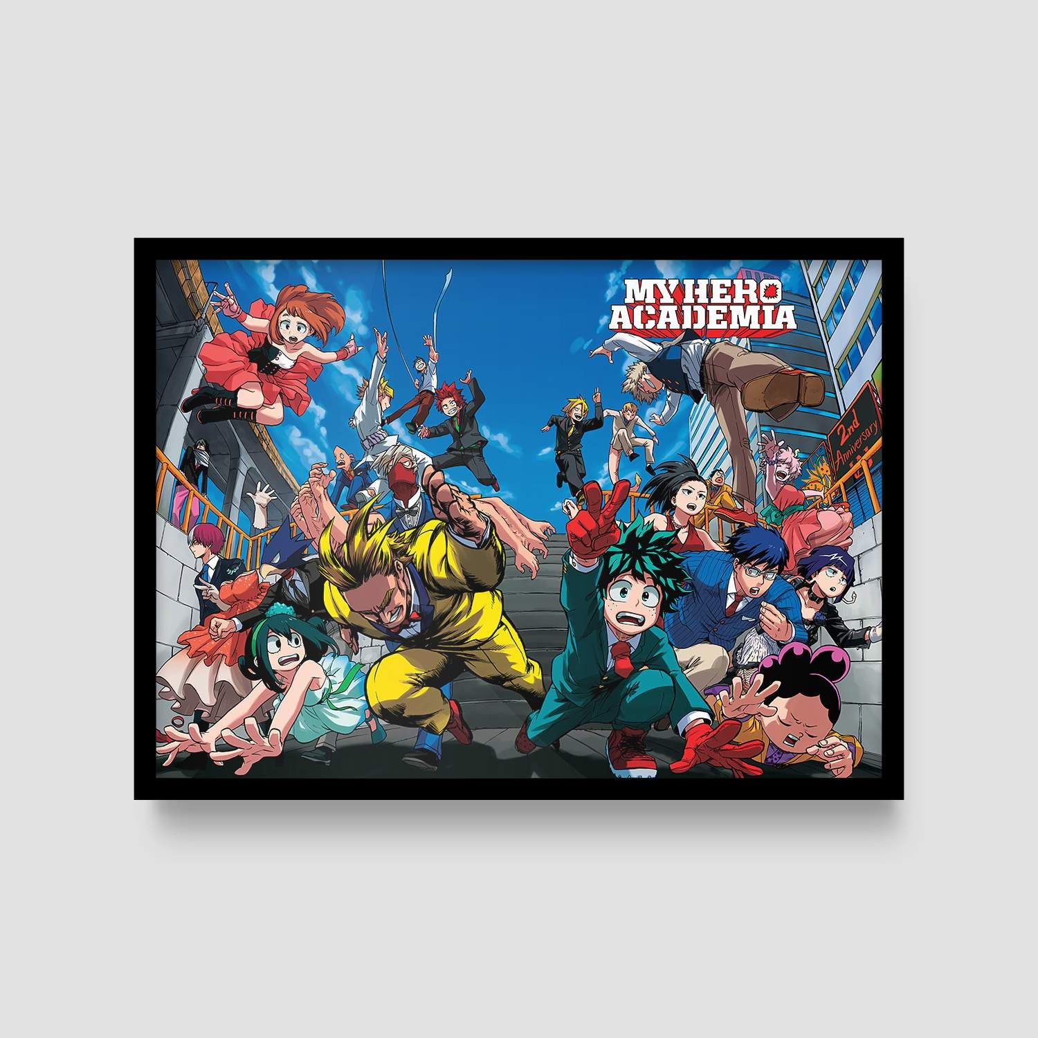 Постер Roomy "Hero Academia" Чорна рамка з глянцевим склом A4 (29.7x21 ...
