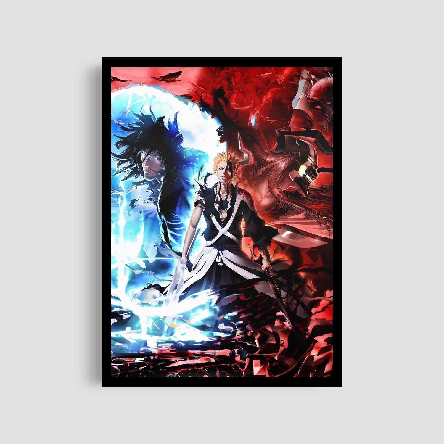 Постер Roomy "Bleach Hollow Transformation" Белая рамка с антибликовым ...
