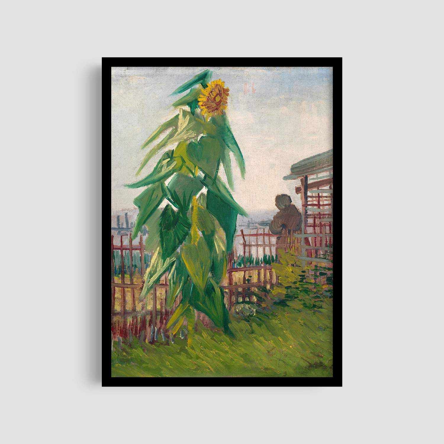Постер Roomy "Allotment With Sunflower" Черная рамка с антибликовым ...