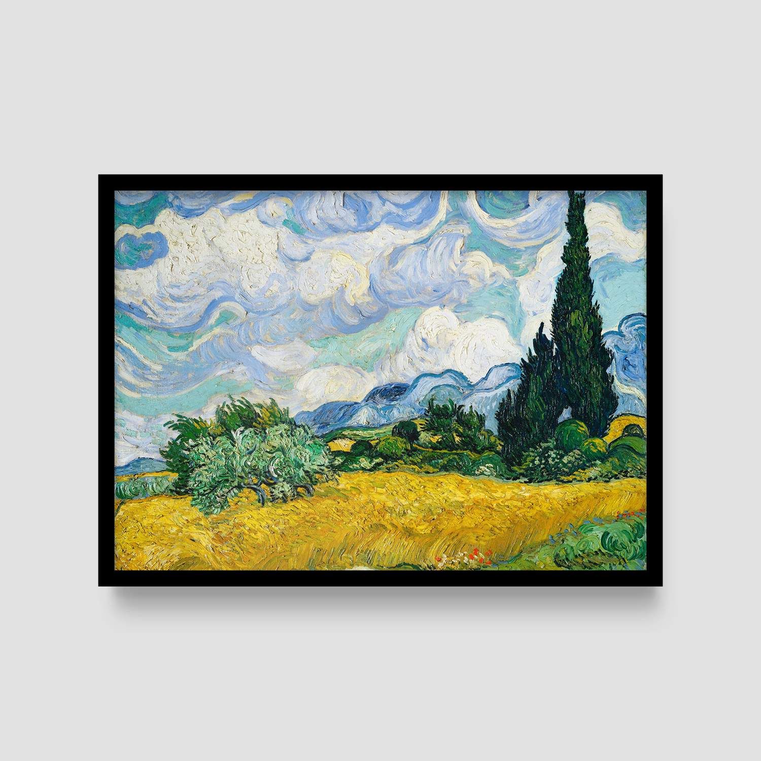 Постер Roomy "Wheat Field" Черная рамка с антибликовым стеклом A2 (59 ...