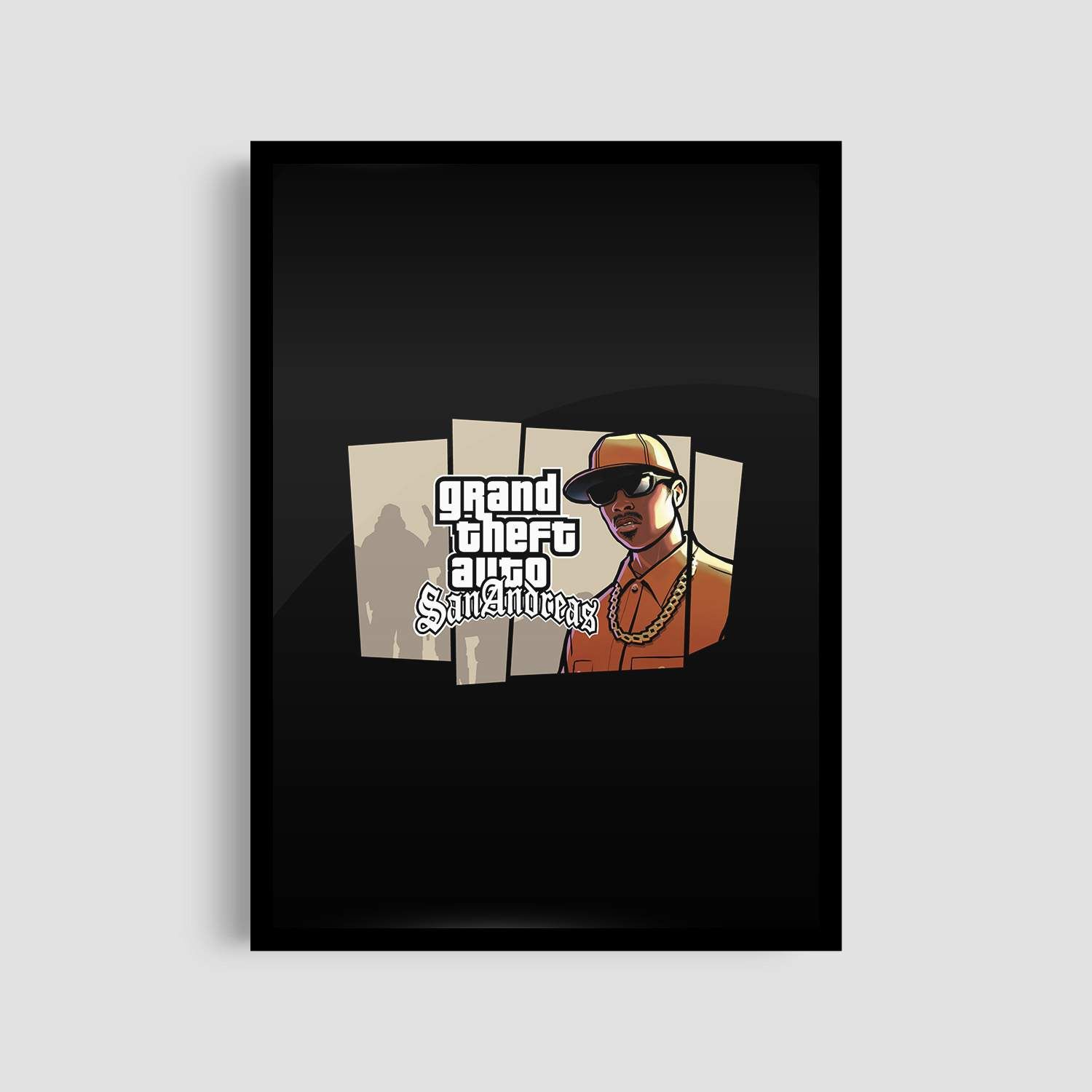 Постер Roomy "GTA San Andreas" Черная рамка с глянцевым стеклом A2 (59 ...