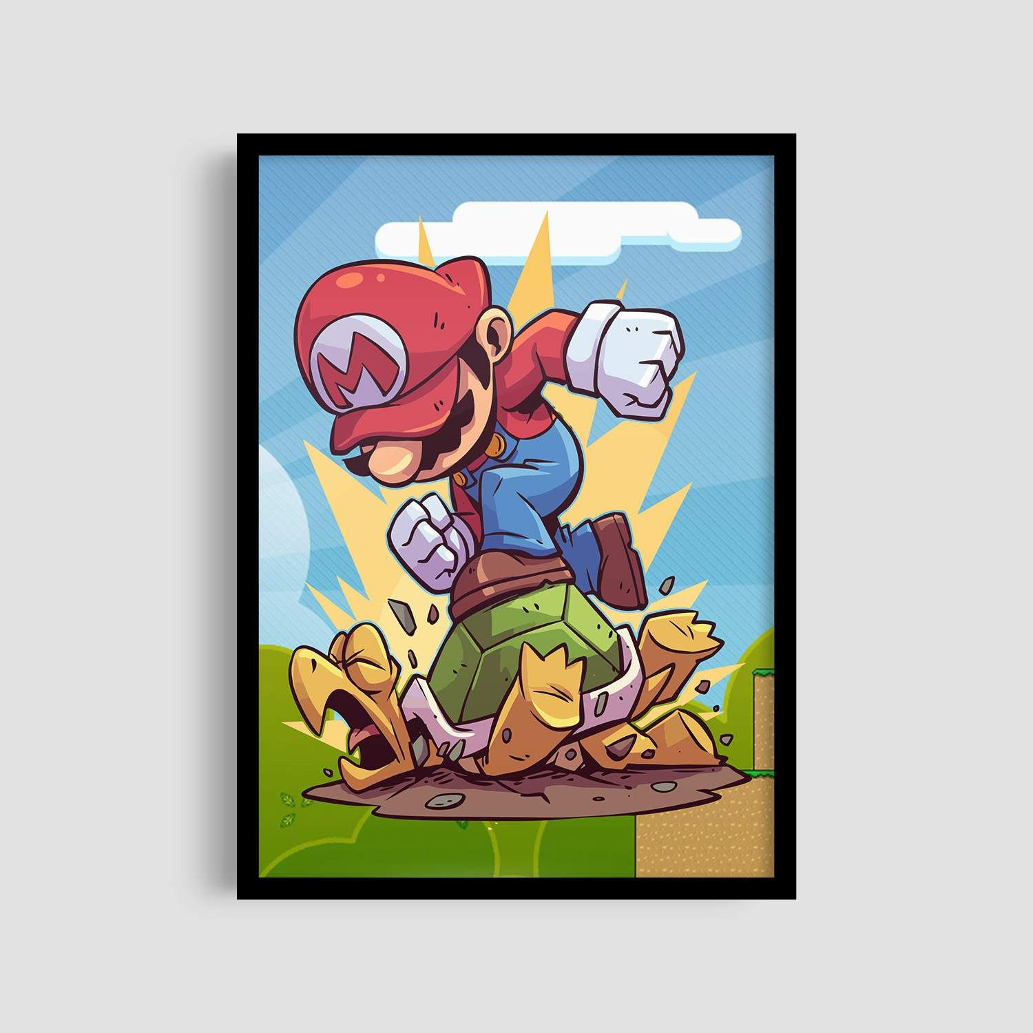 Постер Roomy "Super Mario Run" Белая рамка с антибликовым стеклом A2 ...