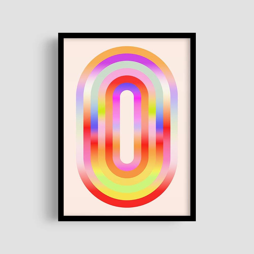 Постер Roomy "Holo Loop" Чорна рамка з глянцевим склом A1 (84.1x59.4 cm.) (1356539) — купити на ...