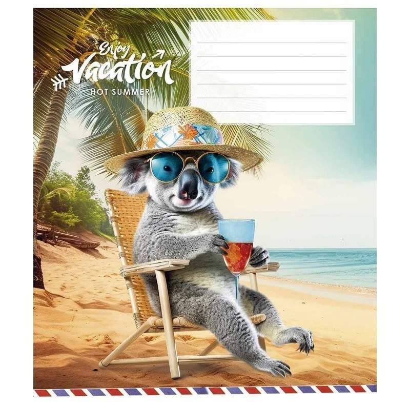 Зошит учнівський "Cool vacation" Школярик 012-3318K-3 в клітинку, 12 ...