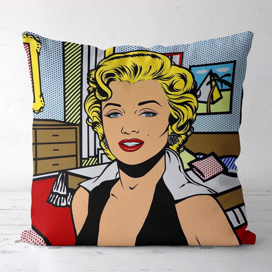 Подушка c принтом габардиновая Marilyn Monroe pop art 40x40 (4P_CASA042) (1448260) — купить на ...