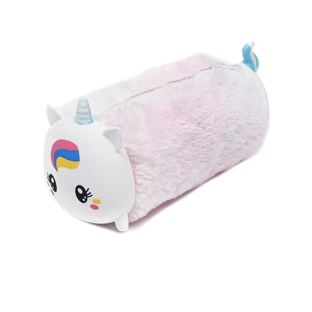 Дитячий плюшевий пенал Ying Hong Білий єдиноріг, 7*9*22 см (25IMS016 ...