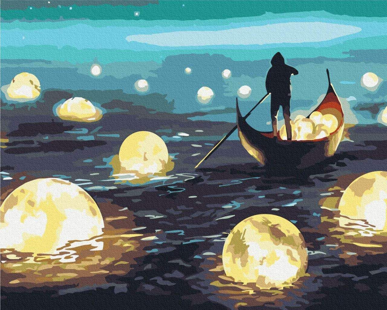 Картина за номерами Brushme 48x60 см "Місячна прогулянка" BS51420L ...