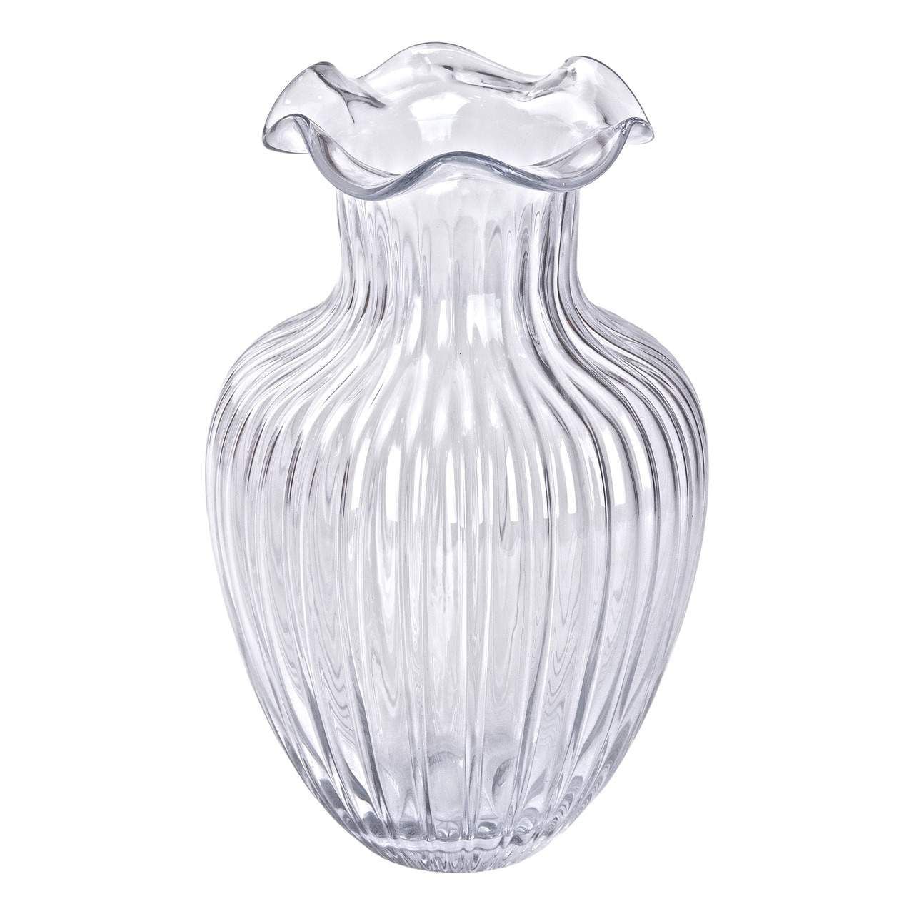 Скляна ваза, декоративна фігурка 24,5 см, прозора HP-1701 (1459528 ...