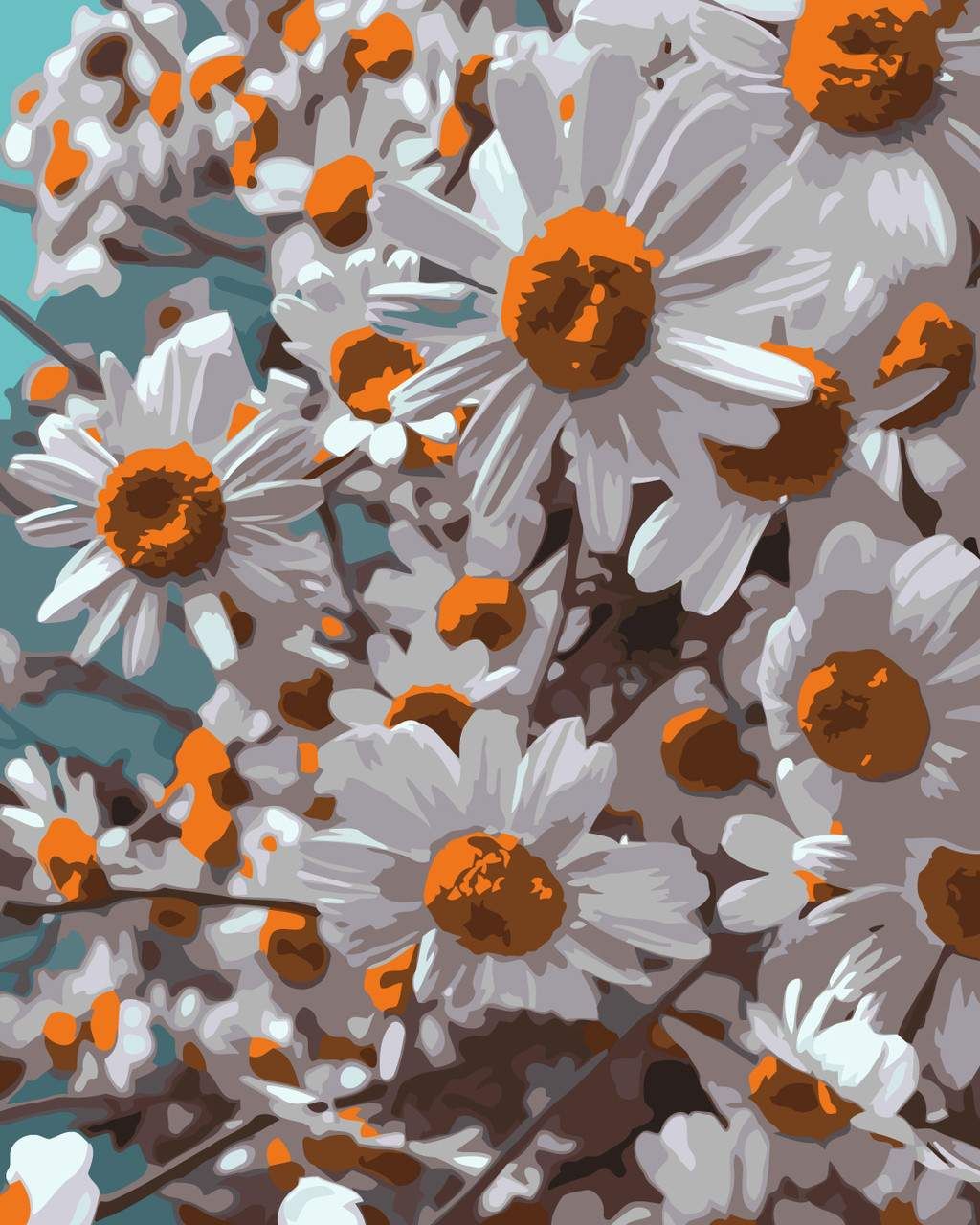 Картина по номерам Цветы Прекрасные ромашки Origamі 40*50 см Origami ...