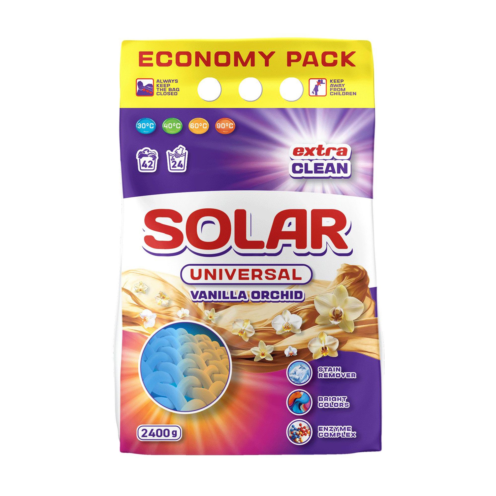 Пральний порошок Solar Universal Vanilla Orchid, 42 цикл прання, 2.4 кг ...
