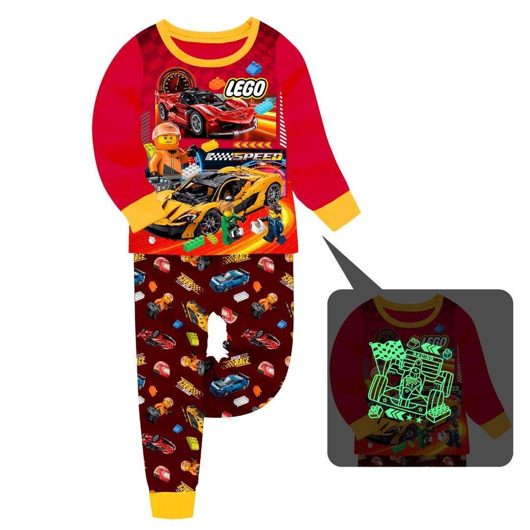 Дитяча піжама для хлопчиків Лего Швидкість | світиться у темряві | 9 ...