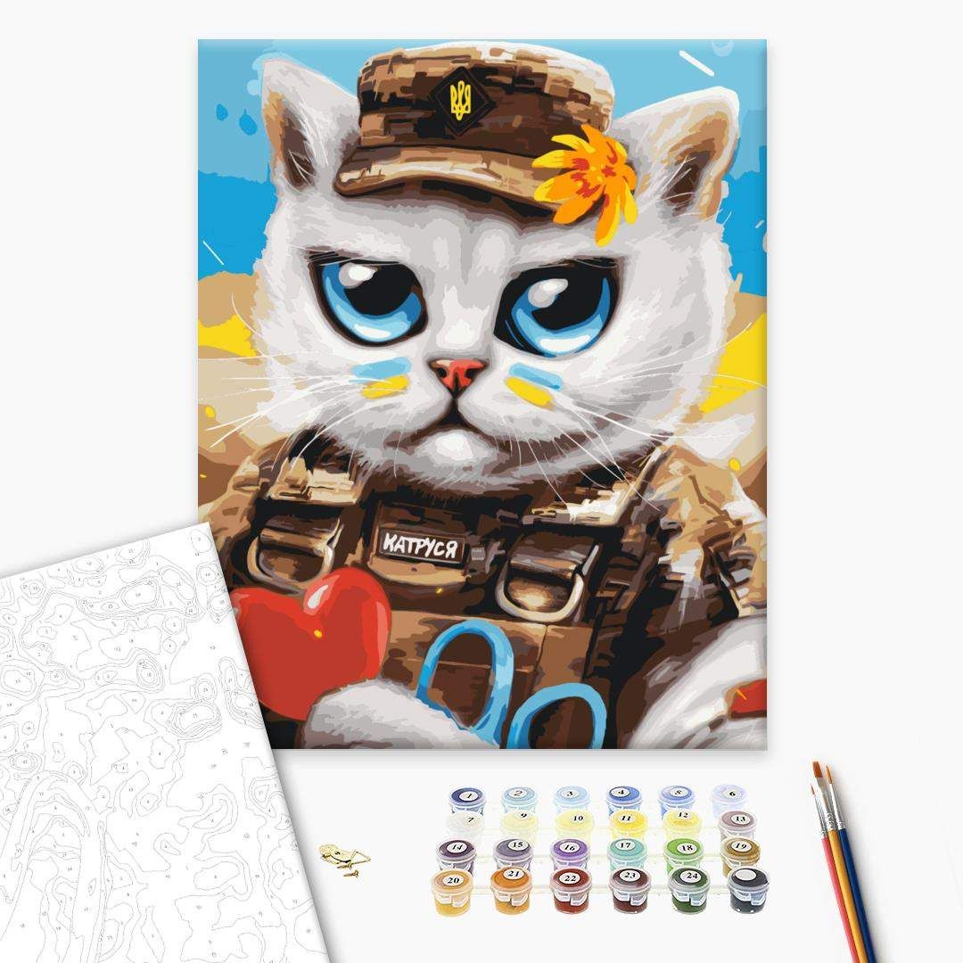 Картина по номерам Brushme 40x50см "Котик врач ©Марианна Пащук" BS53118 ...