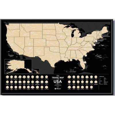 Скретч карта 1DEA.me Travel Map USA Black (13028) (1595265) — купить на ...