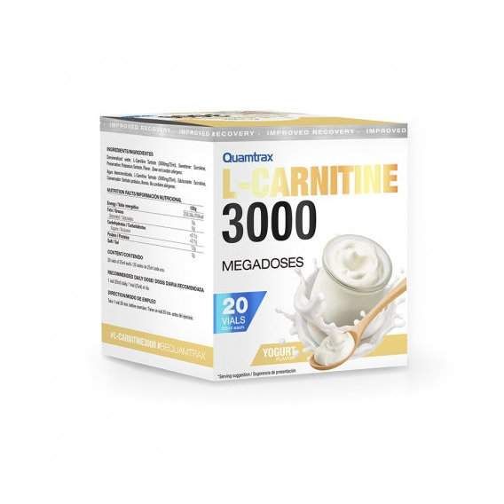 Жироспалювач для спорту Quamtrax L-Carnitine 3000 20 х 25 ml Yogurt ...