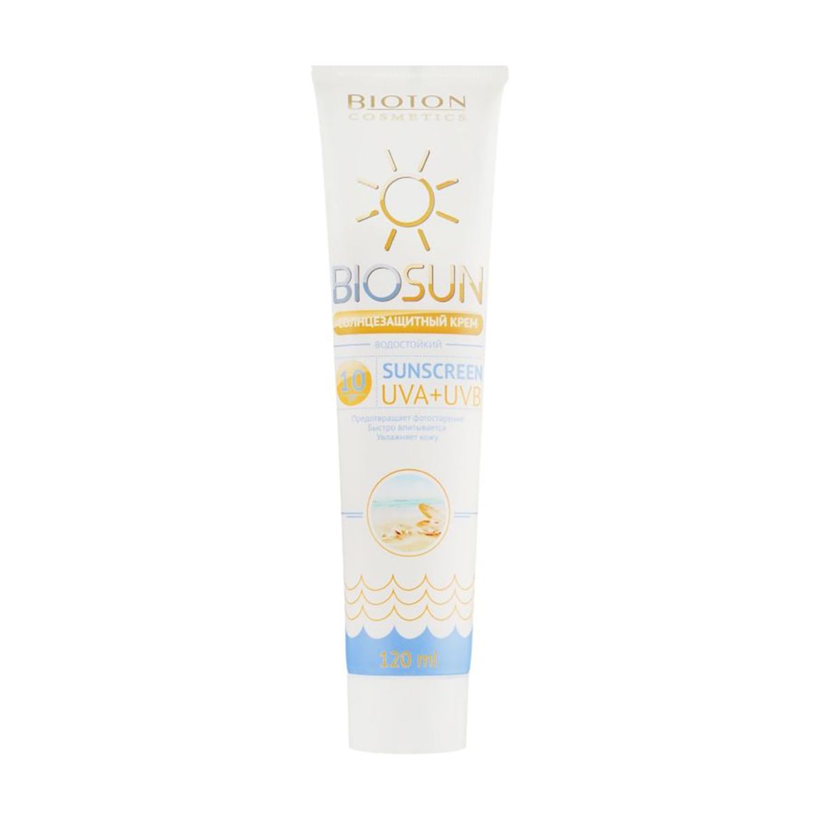 Сонцезахисний крем Bioton BioSun Sunscreen UVA+UVB SPF 10, 120 мл ...