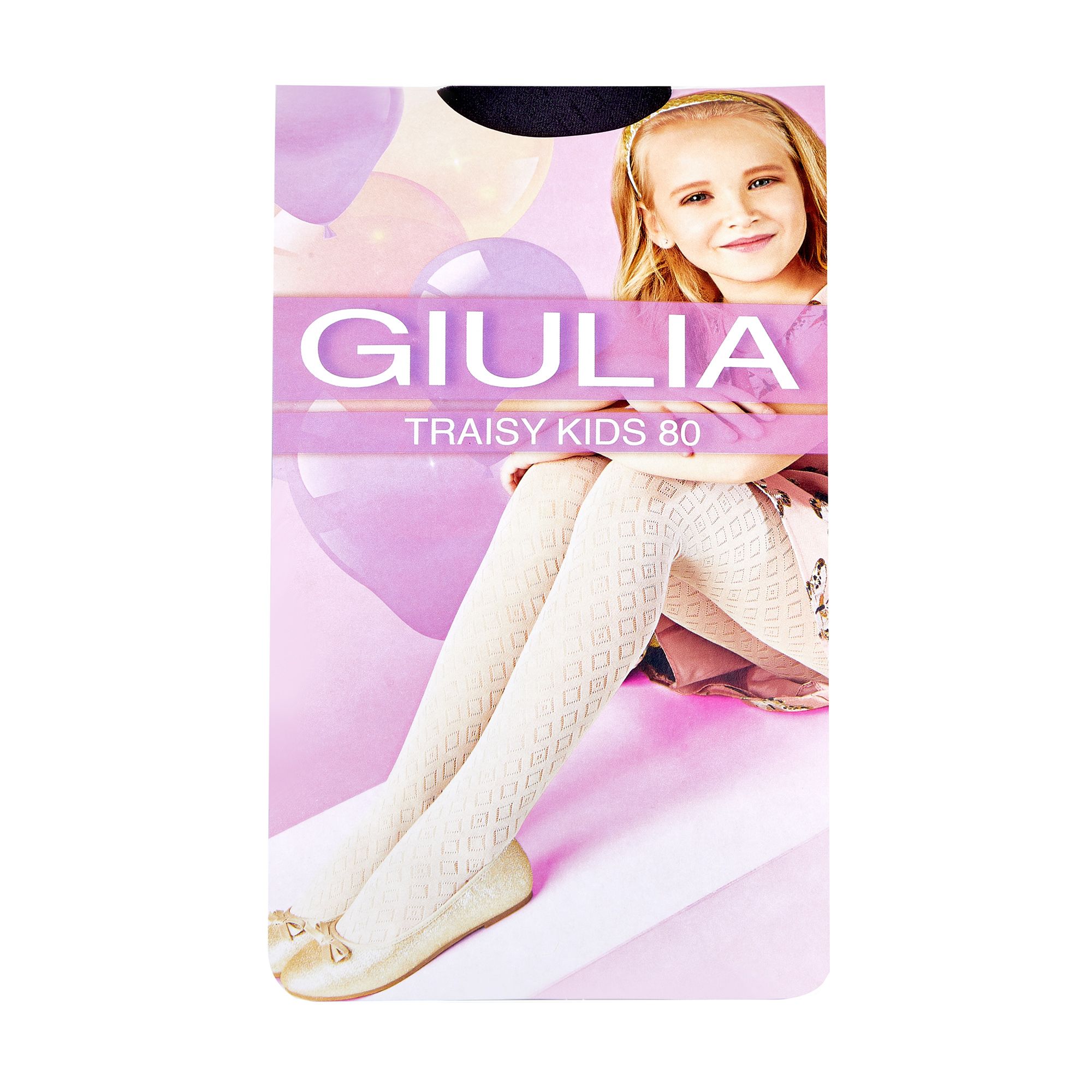 Детские колготки с геометричным рисунком Giulia Traisy Kids 80 DEN (2 ...
