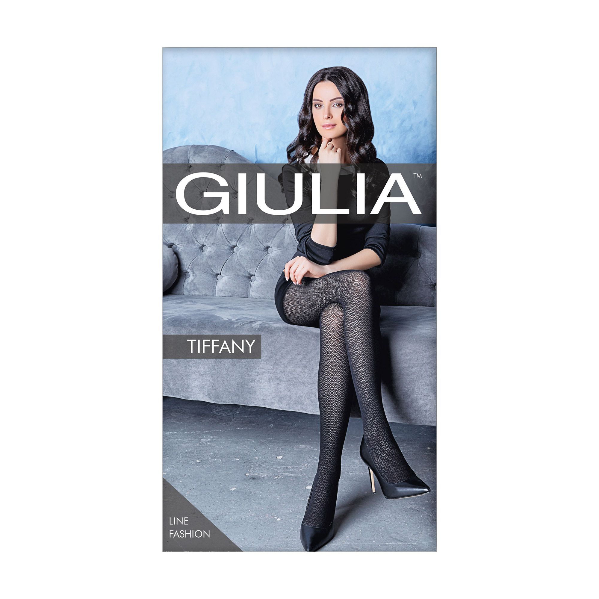 Фантазійні жіночі колготки з малюнком дрібних ромбів Giulia Tiffany 80 ...