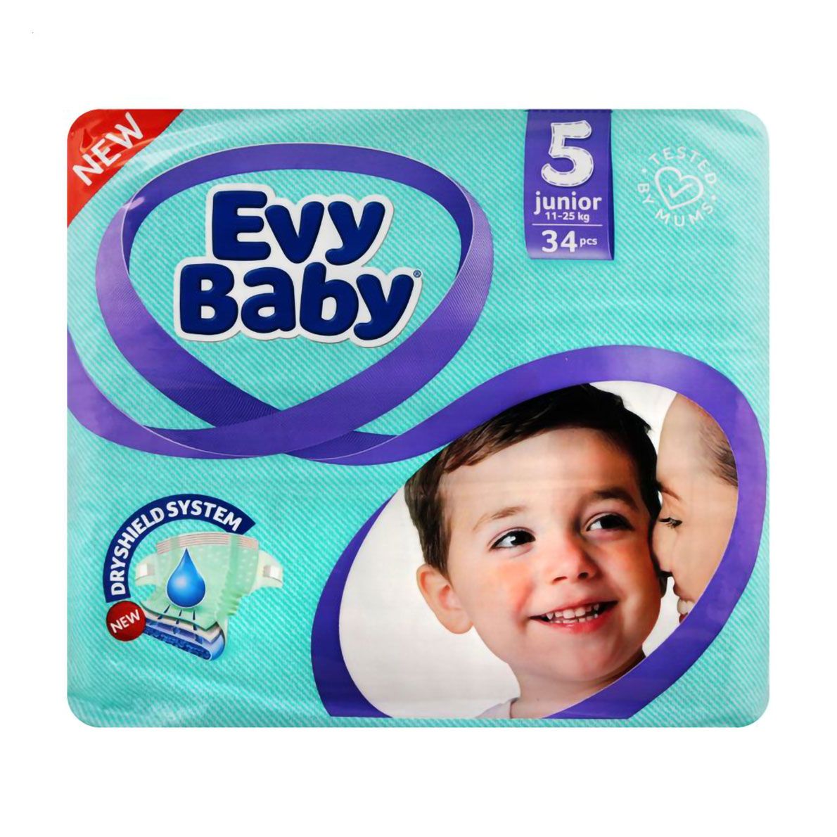 Подгузники Evy Baby Junior размер 5 (11-25 кг), 34 шт - купить на EVA.UA