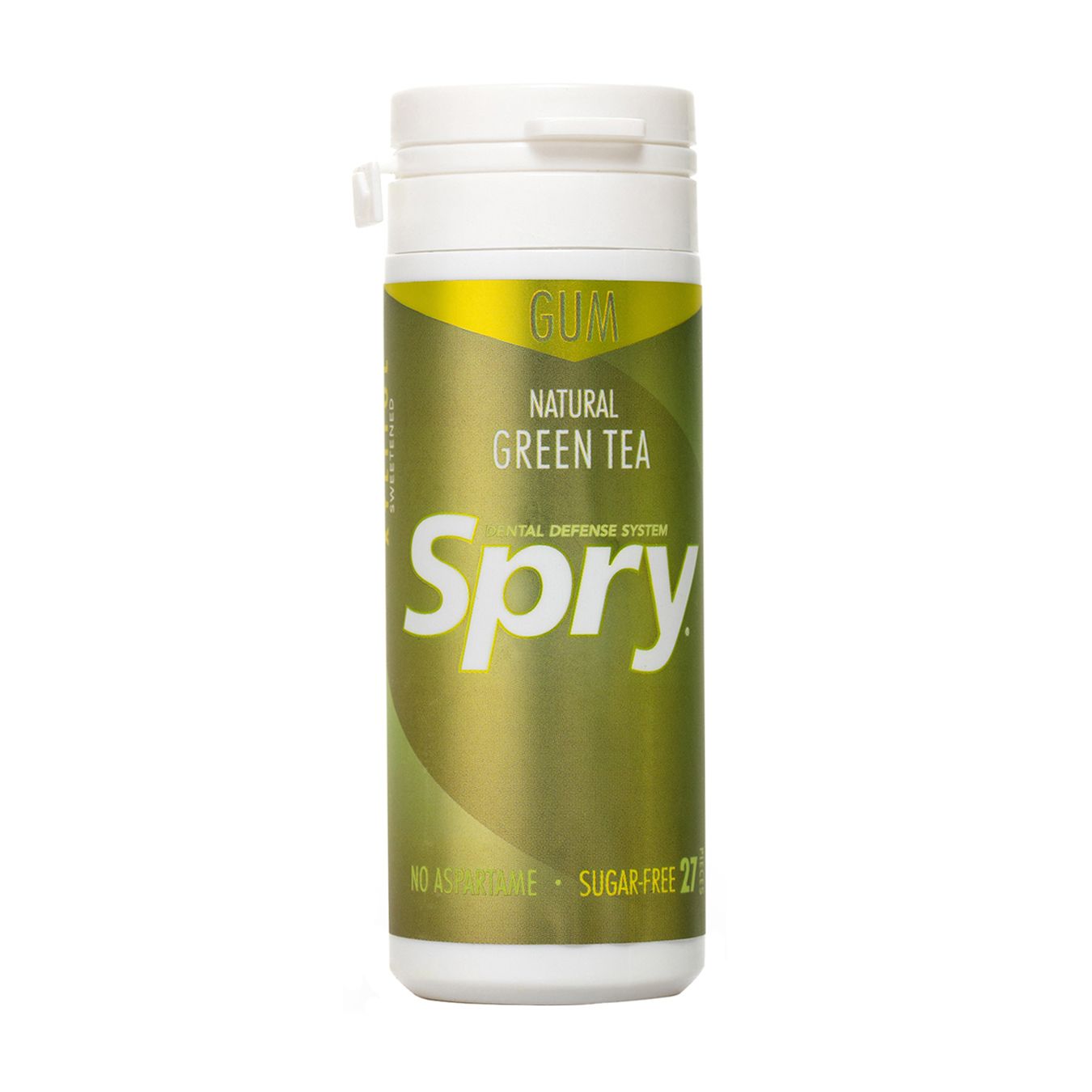 Натуральна жувальна гумка Spry Natural Green Tea Sugar-Free Gum з ...
